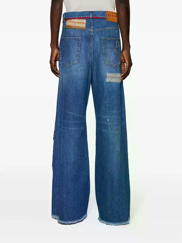 Marni Logo-patch Cotton Jeans
