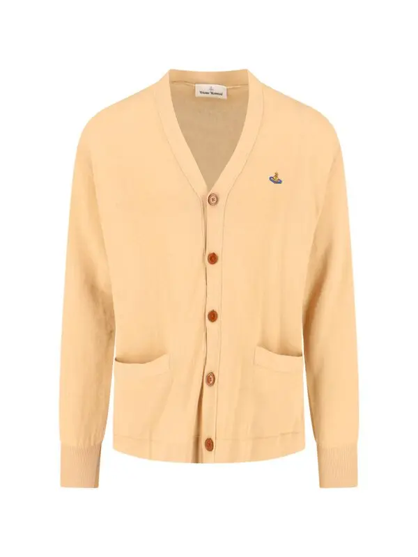 VIVIENNE WESTWOOD Wool And Cashmere Blend Cardigan - Beige