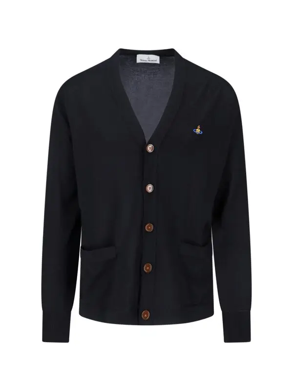 VIVIENNE WESTWOOD Wool And Cashmere Blend Cardigan - Black