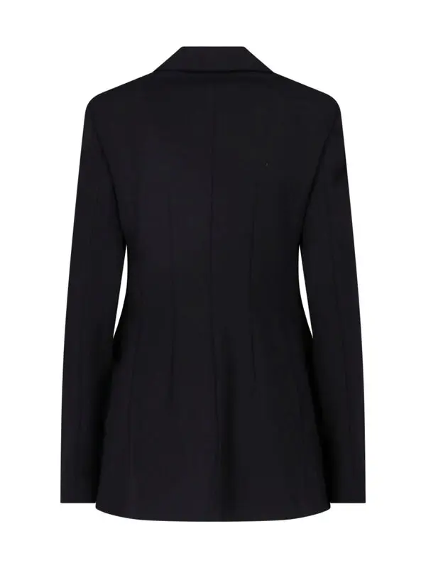 LARDINI Single-breasted Viscose Blazer - Black