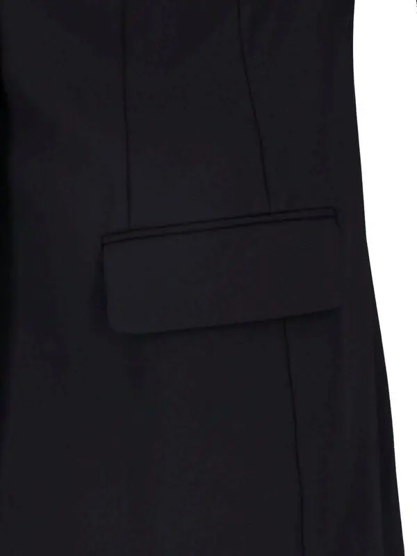 LARDINI Single-breasted Viscose Blazer - Black