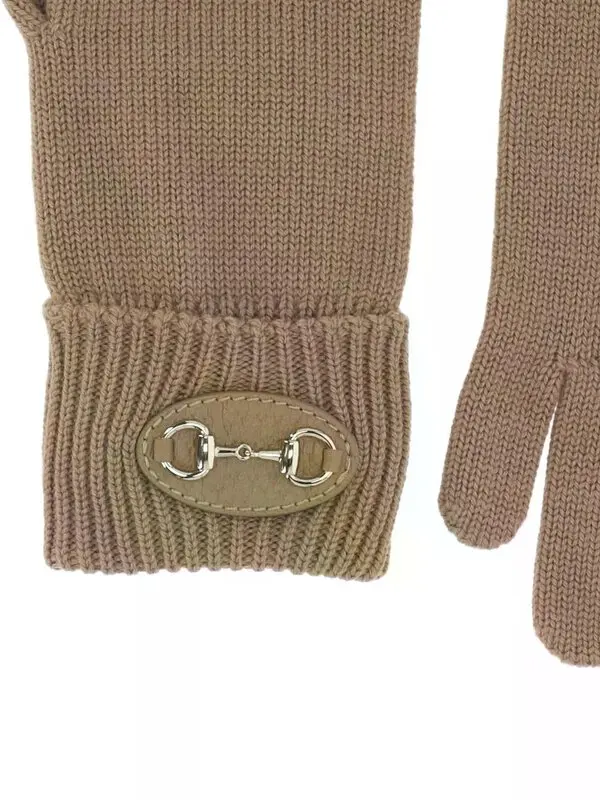 Gucci Horsebit Ribbed Gloves