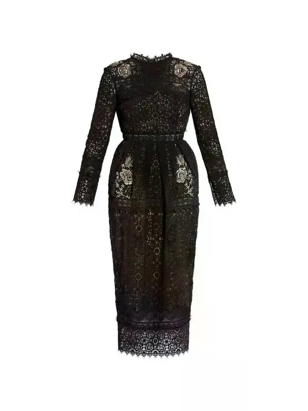 Erdem Lace Beaded Midi Dress