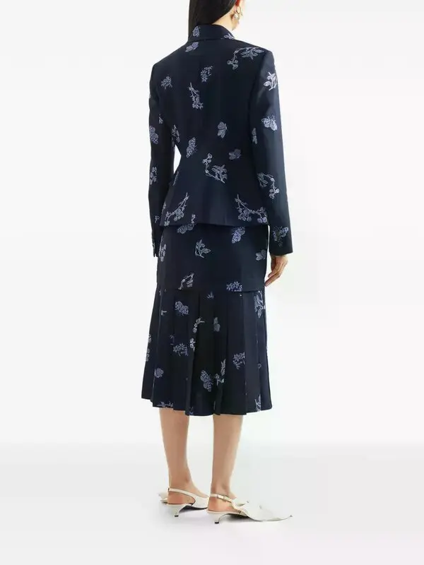 Erdem Floral Single-breasted Blazer