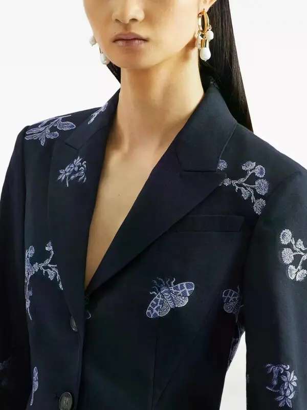 Erdem Floral Single-breasted Blazer