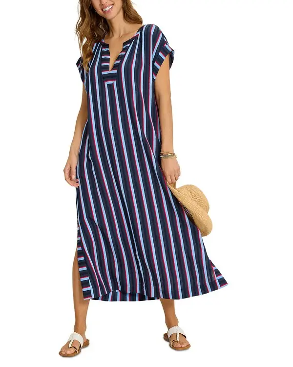 Tommy Bahama Deepsea Stripe Caftan Swim Cover-up
