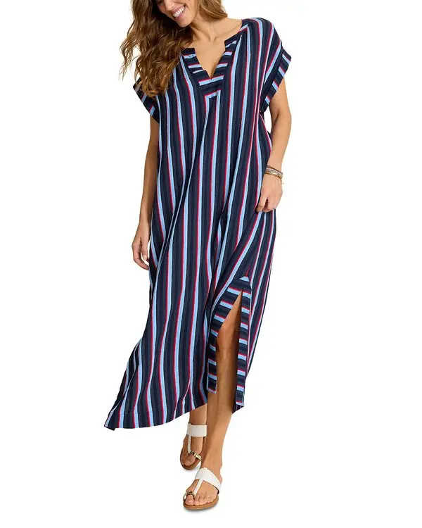 Tommy Bahama Deepsea Stripe Caftan Swim Cover-up