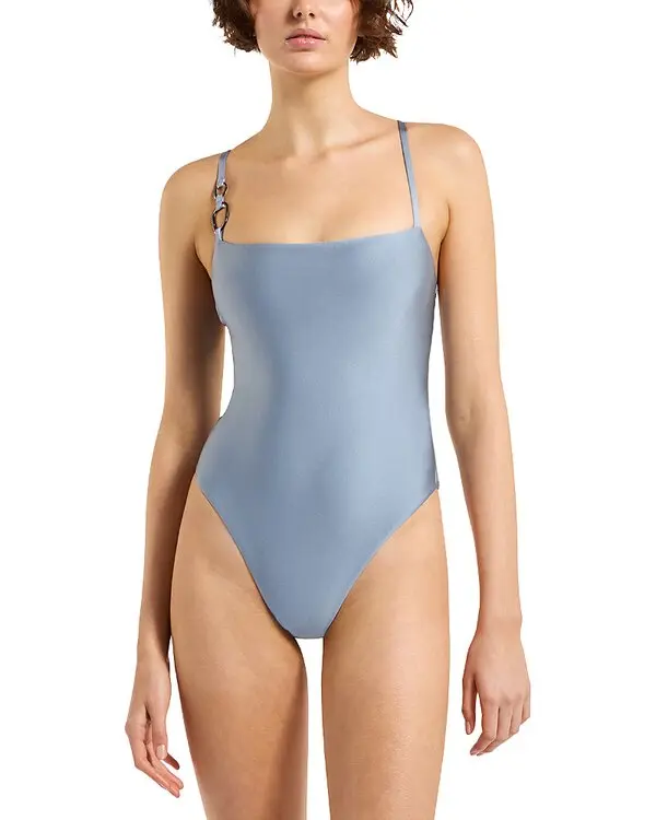 JETS Minimal Tank One Piece Swimsuit - Pebble