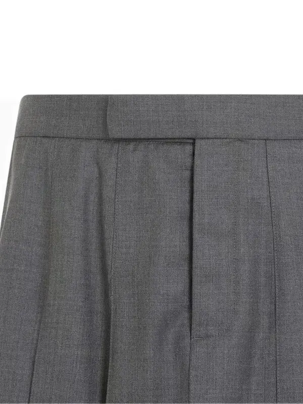 Thom Browne Twill Pleated Midi Skirt