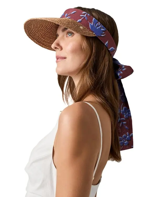 Helen Kaminski Kira Tie Band Raffia Visor