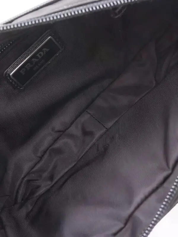 Prada Saffiano Trimmed Tessuto Belt Bag