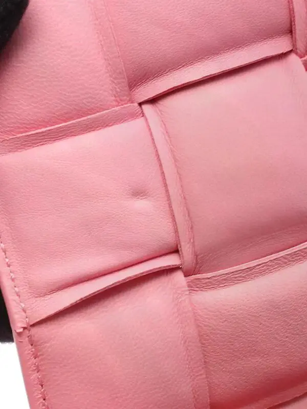 Bottega Veneta 2012-2026 Nappa Intrecciato Padded Cassette Crossbody Bag - Pink