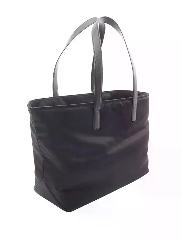 Prada Saffiano Trimmed Re-nylon Re-edition 1978 Tote Bag - Black