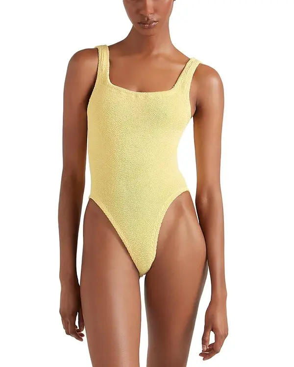 Hunza G Square Neck One Piece Swimsuit - Butter