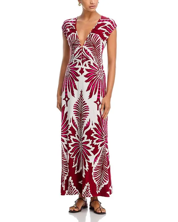 Poupette St Barth Nova Maxi Dress - Bordo Cartagena