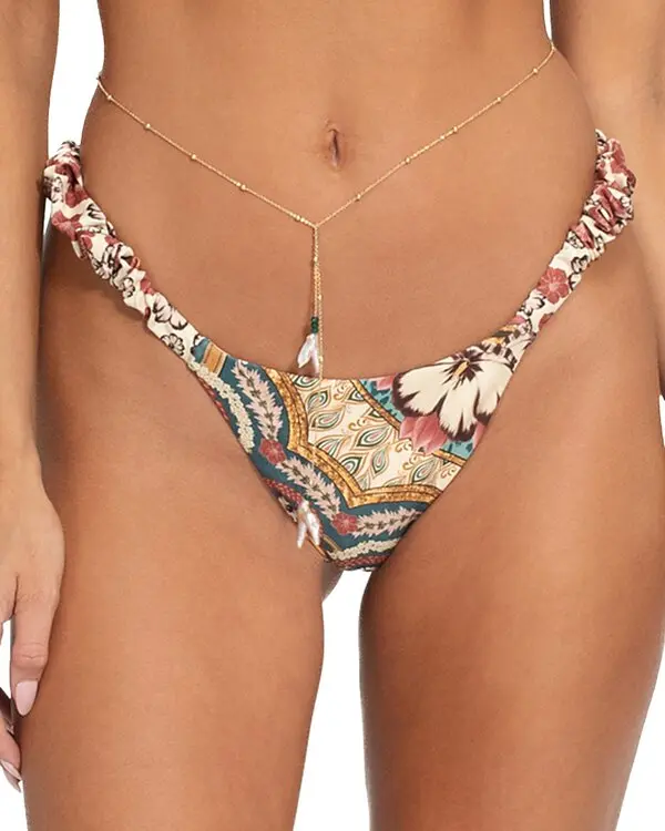 Agua Bendita Terra Plume Thong Bottom - Multi