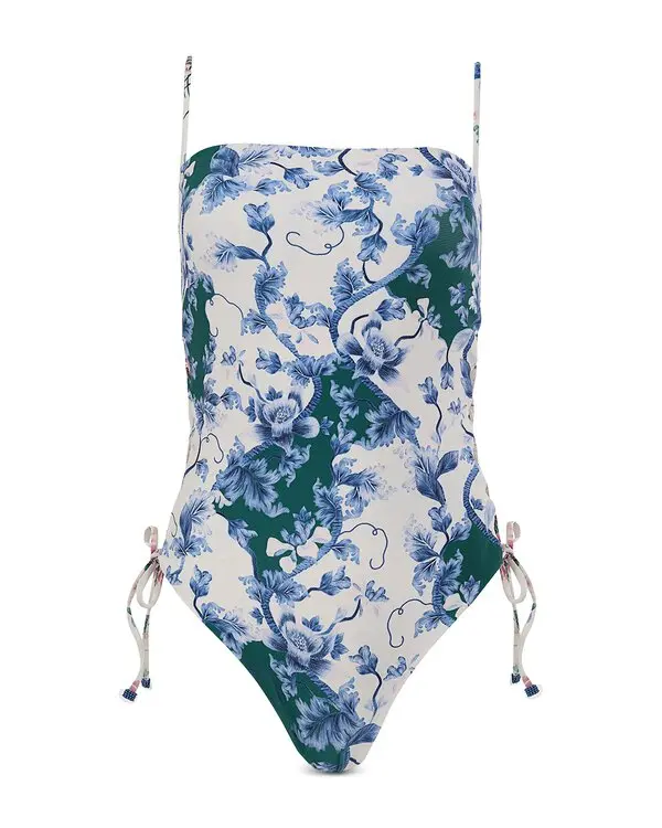Agua Bendita Posh Ivy Lace Up One Piece - Multi