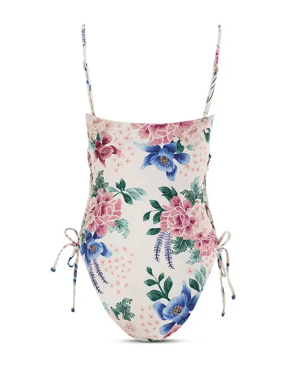Agua Bendita Posh Ivy Lace Up One Piece - Multi