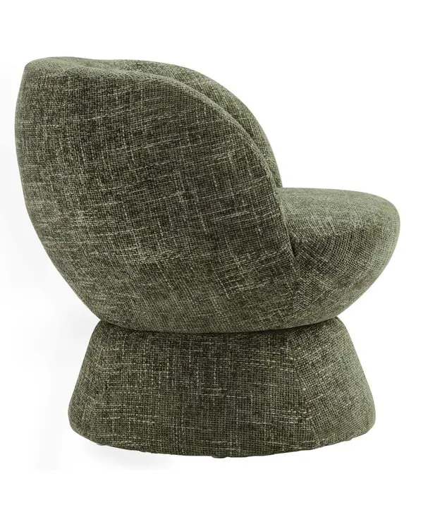 MODWAY Vesta Chenille Fabric Upholstered Swivel Chair