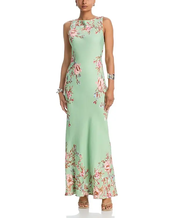 Hemant & Nandita Bias Maxi Dress - Green