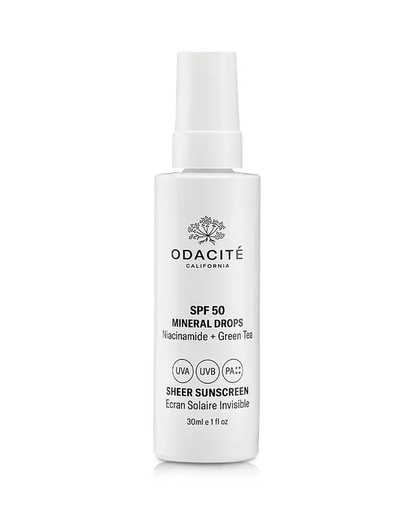 ODACITE Spf 50 Mineral Drops Tinted Sunscreen 1 Oz - Sheer