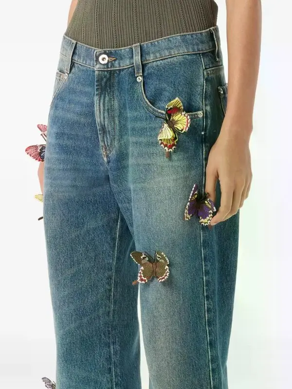 Blumarine Butterfly-embellished Jeans