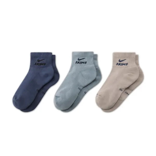 Nike Dri-fit Quarter Socks - Blue