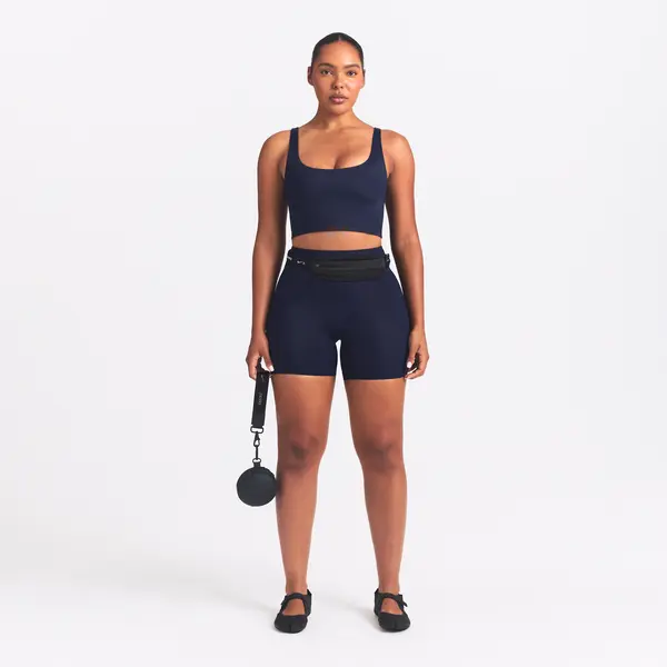 Nike Skims Shine Scoop-neck Bra Top - Blue