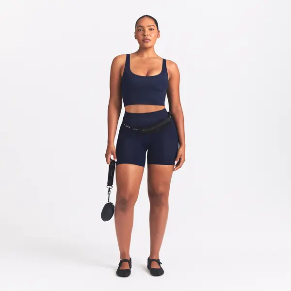 Nike Skims Shine Scoop-neck Bra Top - Blue