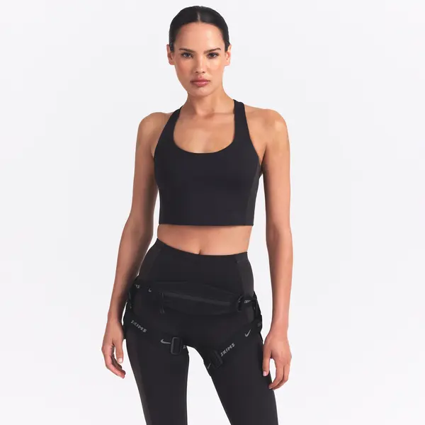 Nike Skims Matte Shine Mix T-back Bra - Black