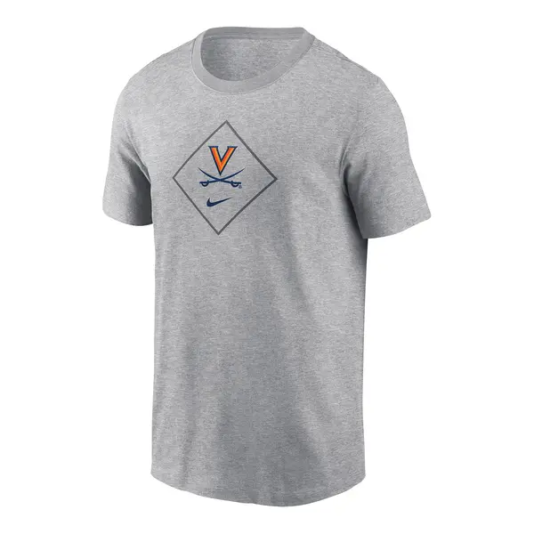 Nike Virginia Cavaliers Ncaa Cotton T-shirt - Grey