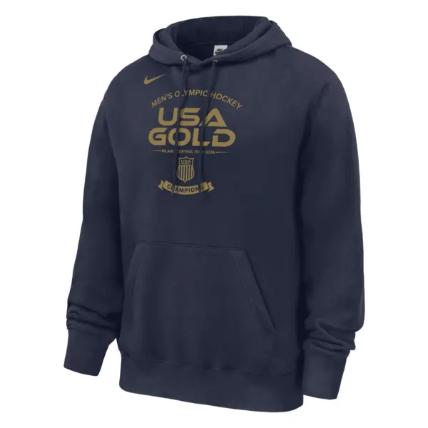 Nike Usa Team 2026 "gold Medal" Club Fleece Roster Hoodie - Blue
