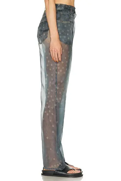 HAIKURE Bonnie Wide Leg Printed Sheer Pants - Silk