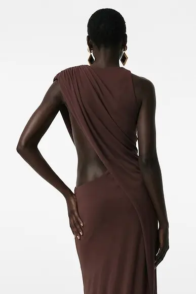 Revolve Rielle Draped One-shoulder Maxi Dress
