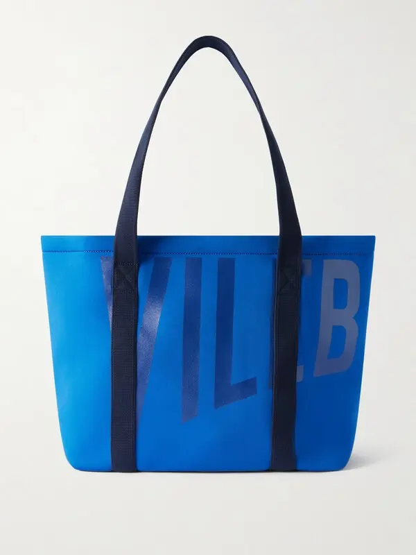 Vilebrequin Logo-print Webbing-trimmed Scuba Tote Bag - Blue