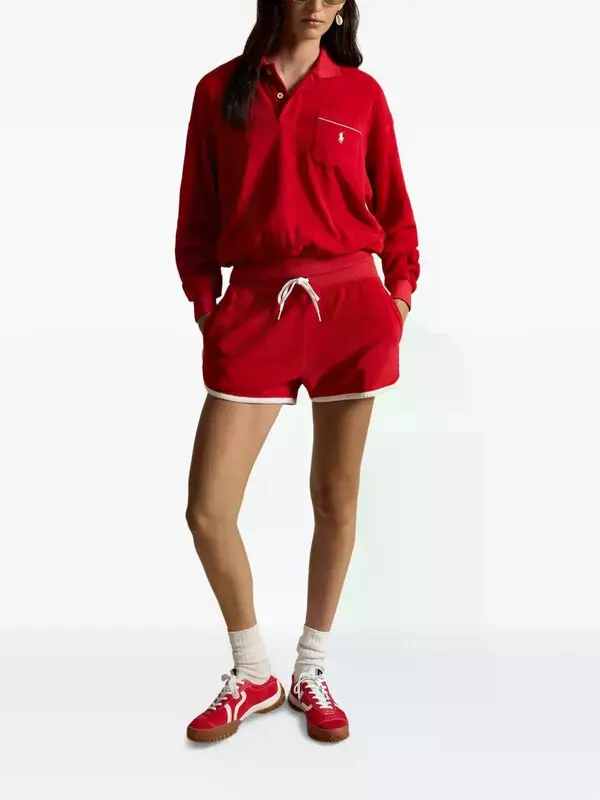 Polo Ralph Lauren Contrast-trim Drawstring Shorts - Red