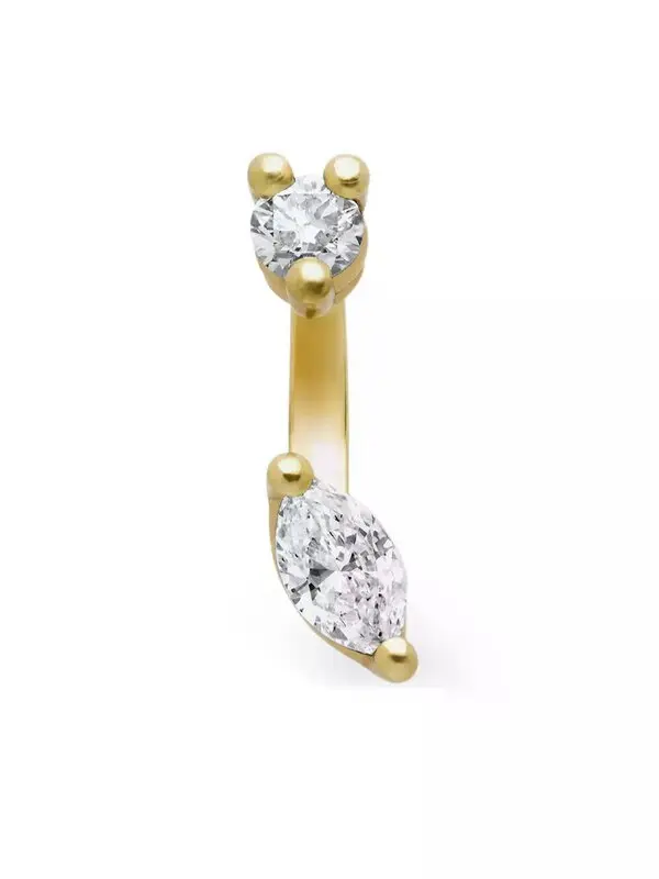 Delfina Delettrez 18k Yellow Diamond Micro Piercing Earring - Gold