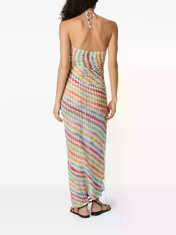 Missoni Zigzag Halterneck Beach Dress - White
