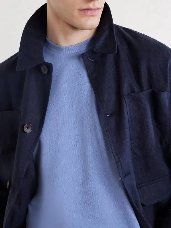 Altea Cotton-piqué T-shirt - Blue