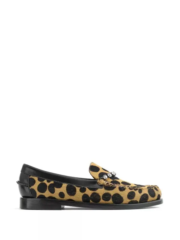 FORTE_FORTE Leather Jewelled Loafers - Neutrals