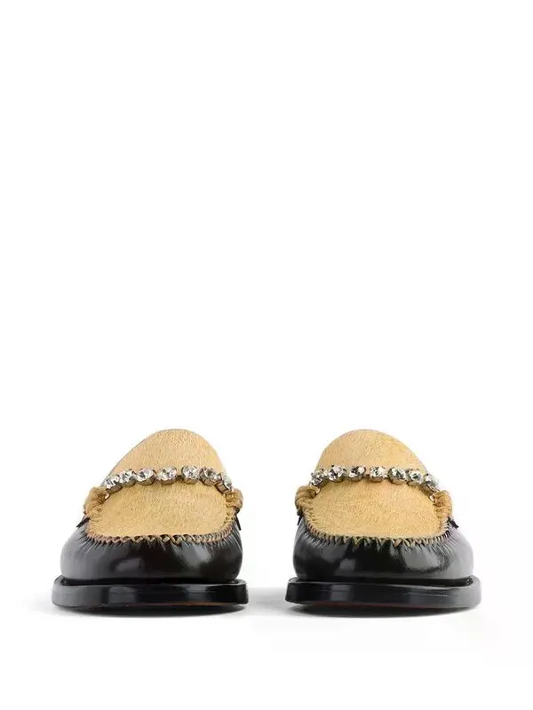 FORTE_FORTE Embellished Loafers - Black