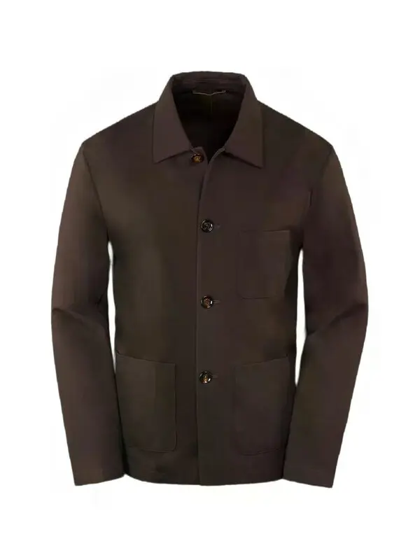 MOORER Keaton-j Shirt Jacket - Brown