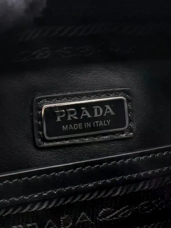 Prada 2013-2026 Leather Brique Crossbody Bag - Black