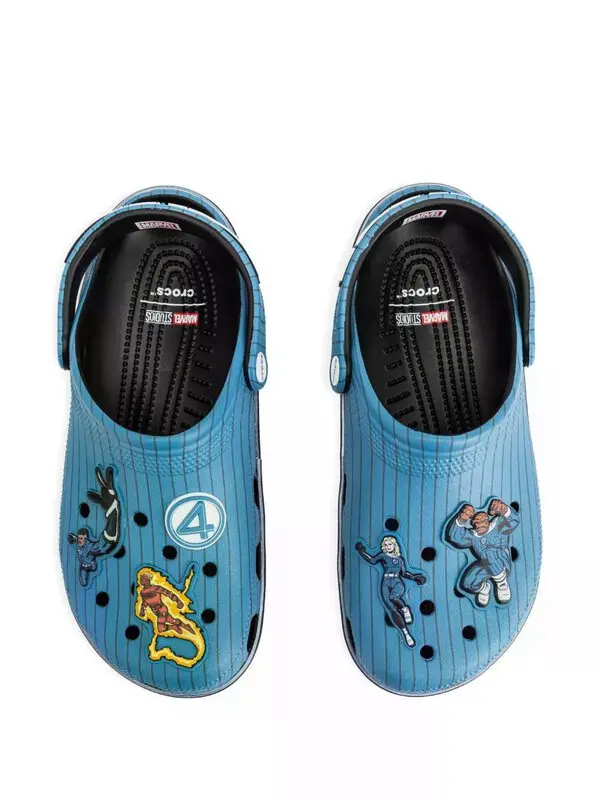 CROCS Pinstripe Fantastic Four Clogs - Blue