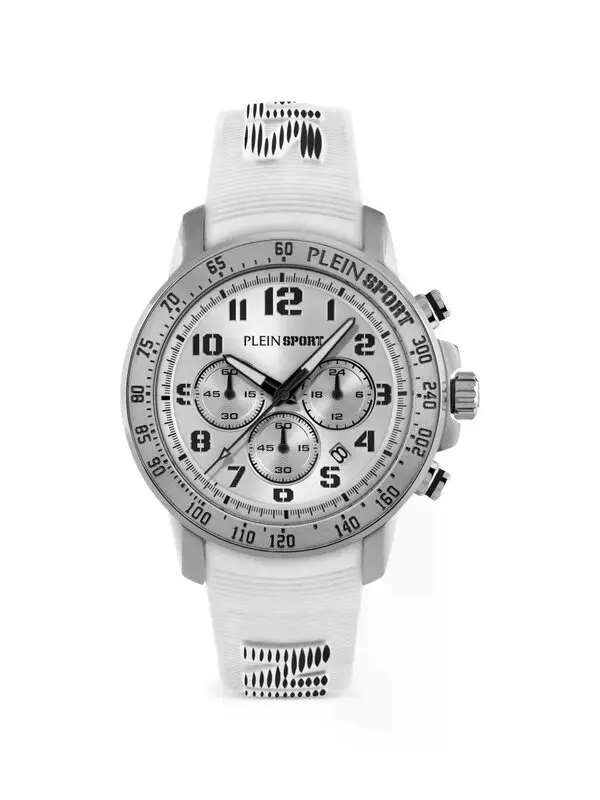 PLEIN SPORT Chronorace 44mm Chronograph Watch - White