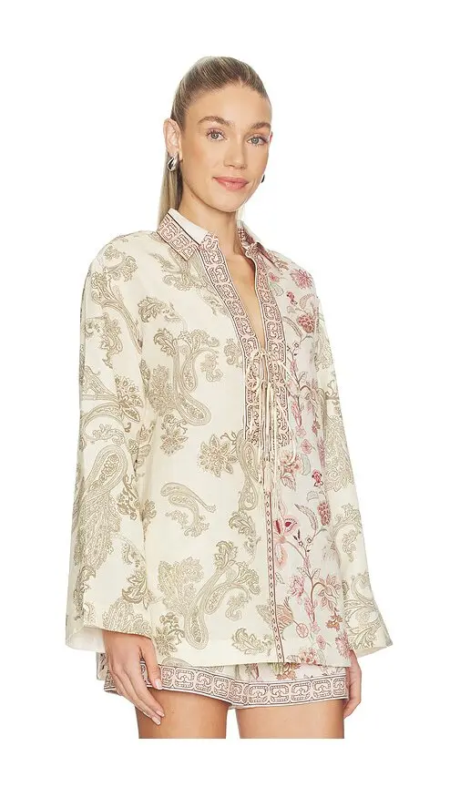 Hemant & Nandita Drop Shoulder Collared Tunic - Multi
