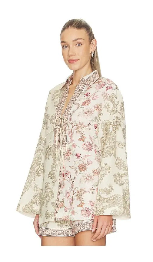 Hemant & Nandita Drop Shoulder Collared Tunic - Multi