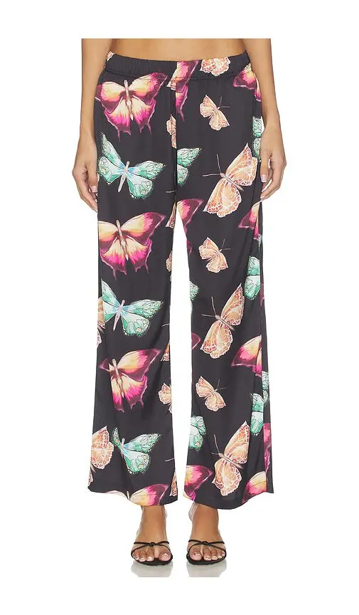 JULIET JOHNSTONE Mariposa Wide Leg Pants - Black