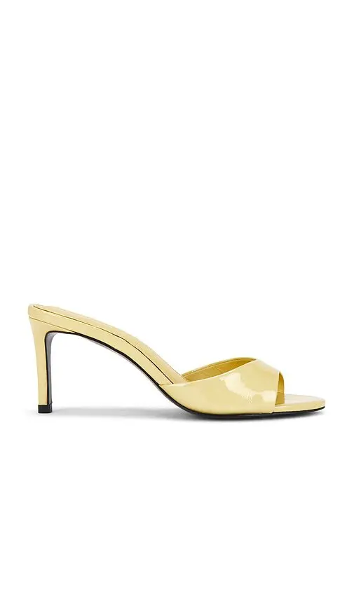 BLACK SUEDE STUDIO Freddie 65 Mule In Yellow - Sunflower Patent Leather