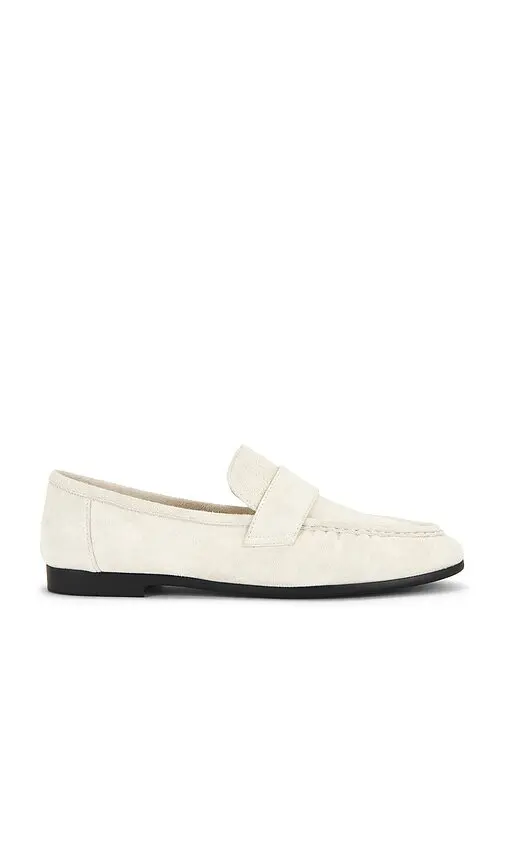 BLACK SUEDE STUDIO Arrow Loafer In Ivory - Bone Suede